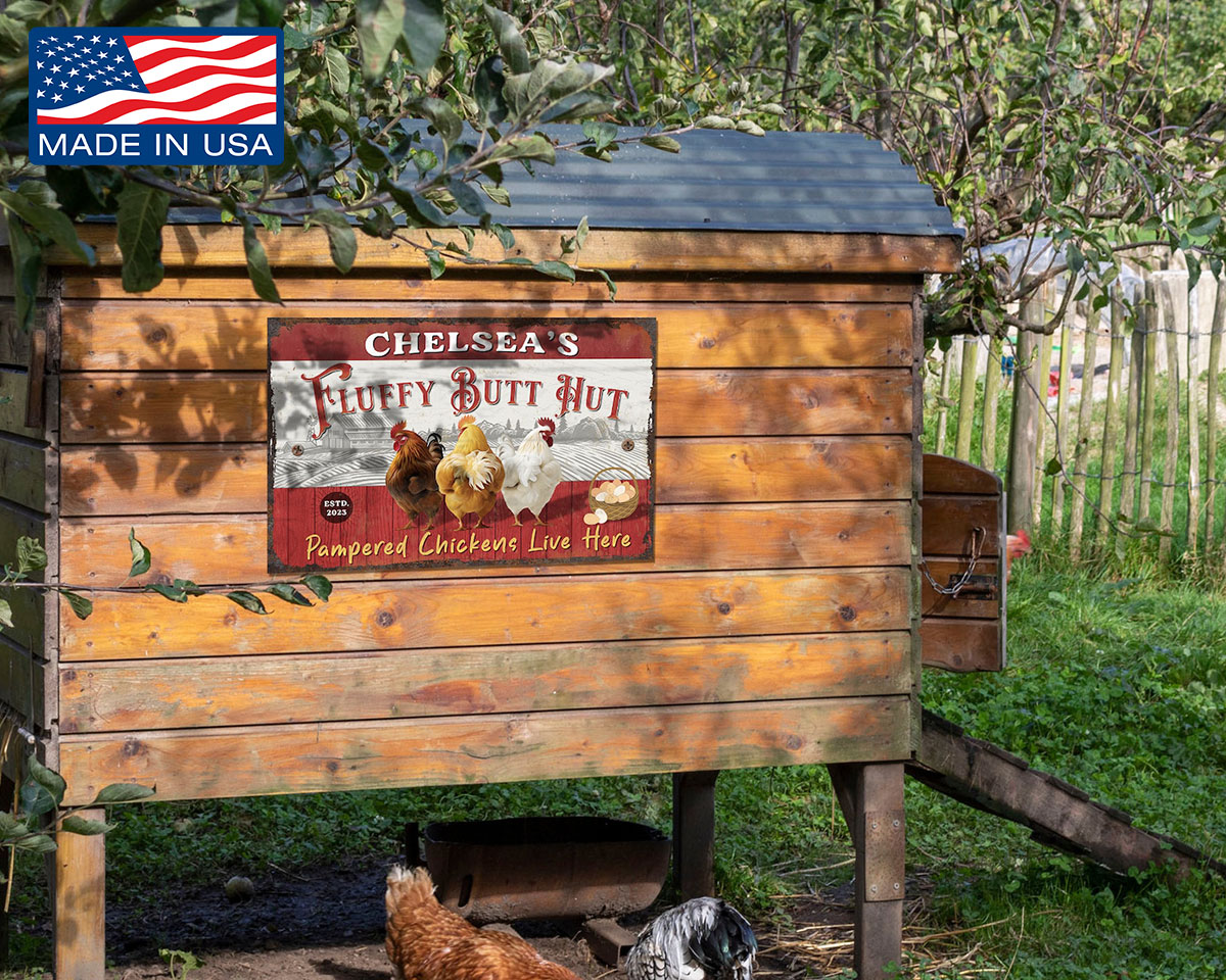 Chicken Coop Sign Metal Chicken Sign Indoor Outdoor Made in the USA ...