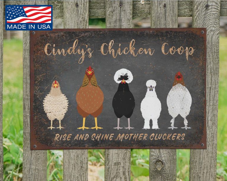 Personalized Chicken Coop Sign Metal Chicken Sign Indoor Outdoor Made ...