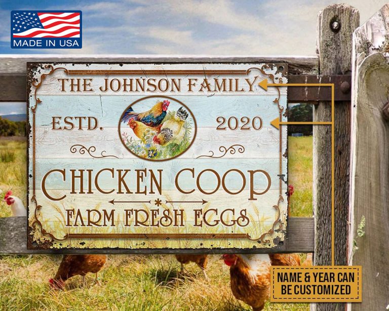 Personalized Chicken Coop Sign Metal Chicken Sign Made in the USA TMS55 ...