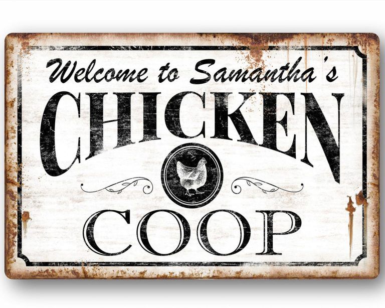 Personalized Chicken Coop Sign Metal Chicken Sign Outdoor TMS347 – Tom ...
