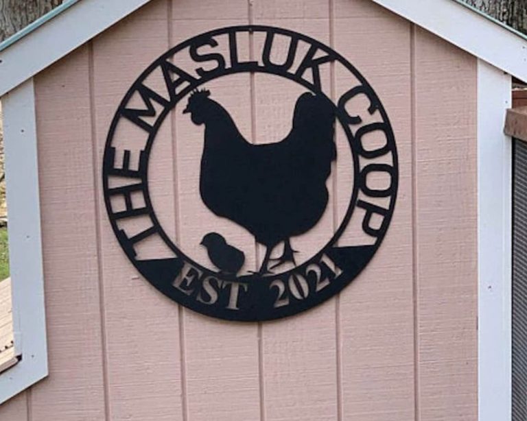 Personalized Cut Chicken Coop Sign Metal Chicken Sign Outdoor TMS322 ...