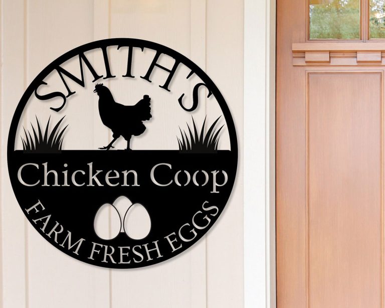 Personalized Cut Chicken Coop Sign Metal Chicken Sign Outdoor TMS341 ...