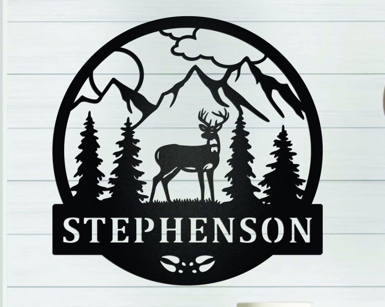 Personalized Cut Metal Deer Signs Indoor Outdoor TMS238 – Tom Pham Designs