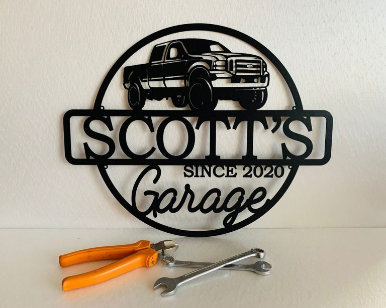 Personalized Cut Metal Garage Signs Car Indoor Outdoor TMS104 – Tom ...