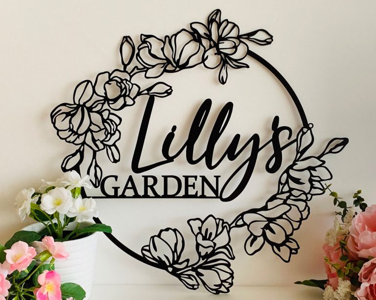 Personalized Cut Metal Garden Signs Indoor Outdoor TMS94 – Tom Pham Designs