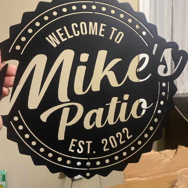 Personalized Metal Patio Signs Indoor Outdoor TMS163 – Tom Pham Designs