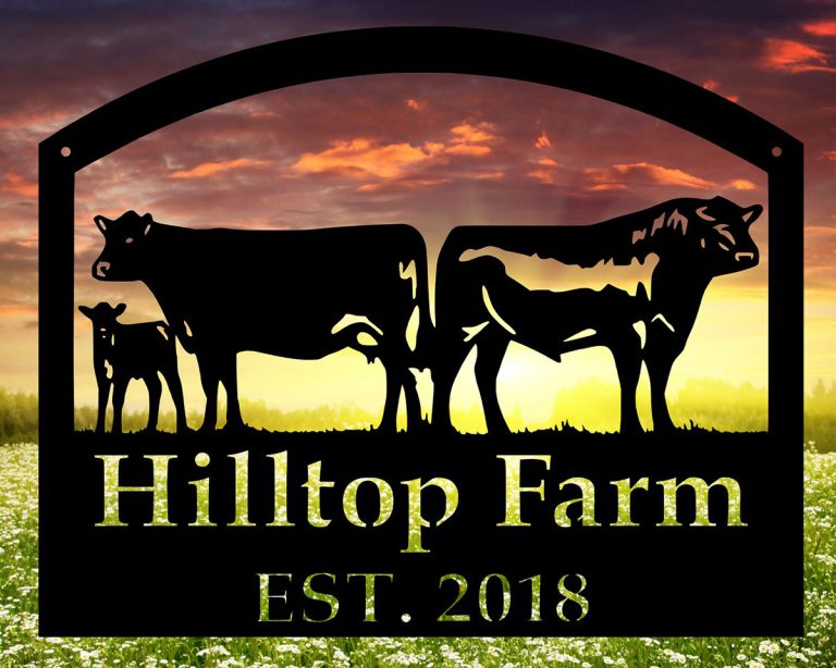 Personalized Metal Farm Signs Cow Indoor Outdoor TMS204 – Tom Pham Designs