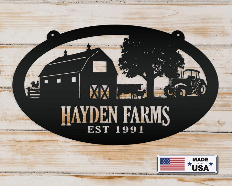 Personalized Metal Farm Signs Indoor Outdoor TMS212 – Tom Pham Designs