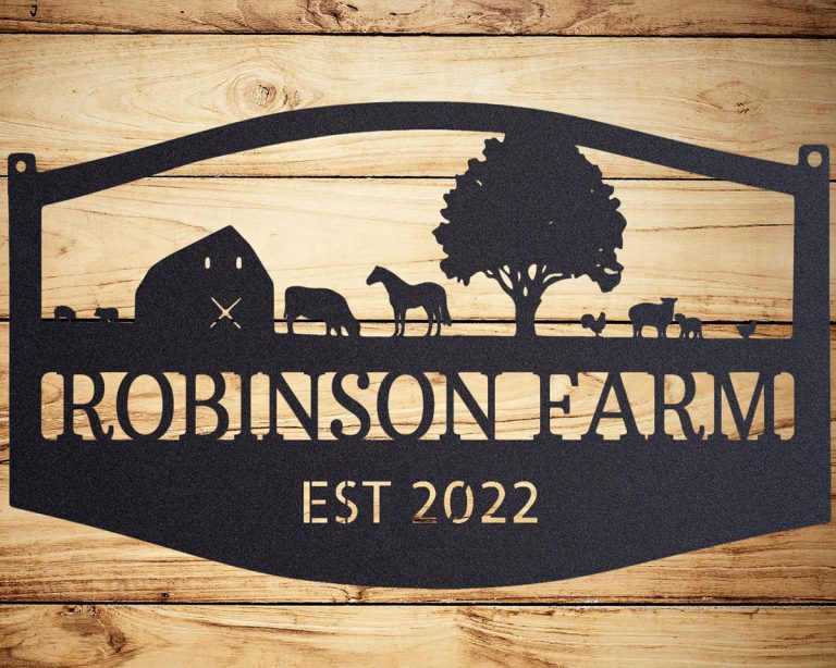 Personalized Metal Farm Signs Indoor Outdoor TMS221 – Tom Pham Designs