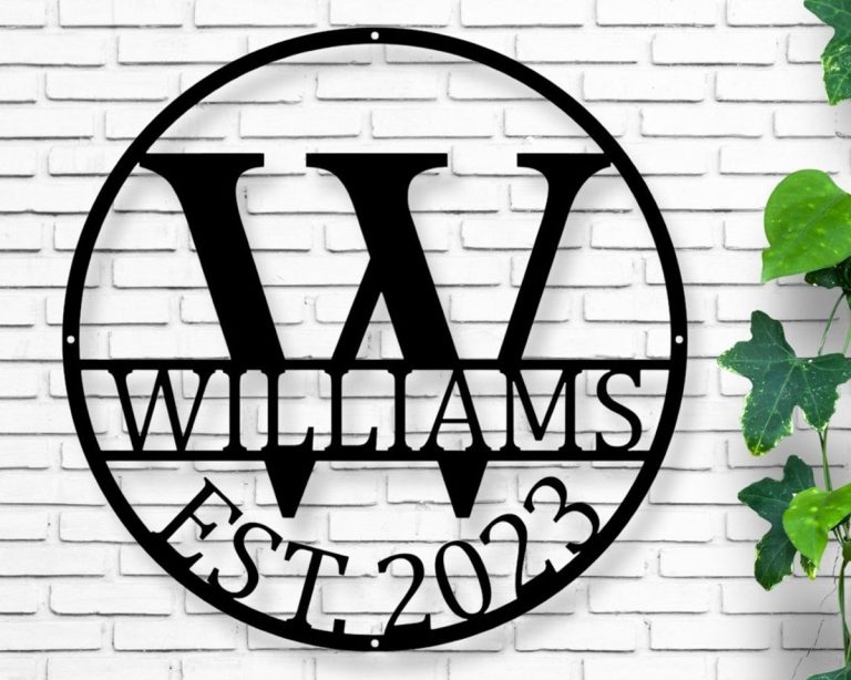 Personalized Metal Name Monogram Signs Letters Indoor Outdoor TMS130 ...