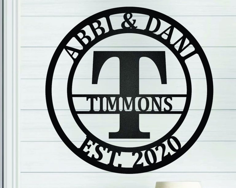 Personalized Metal Name Monogram Wedding Signs Letters Indoor Outdoor ...