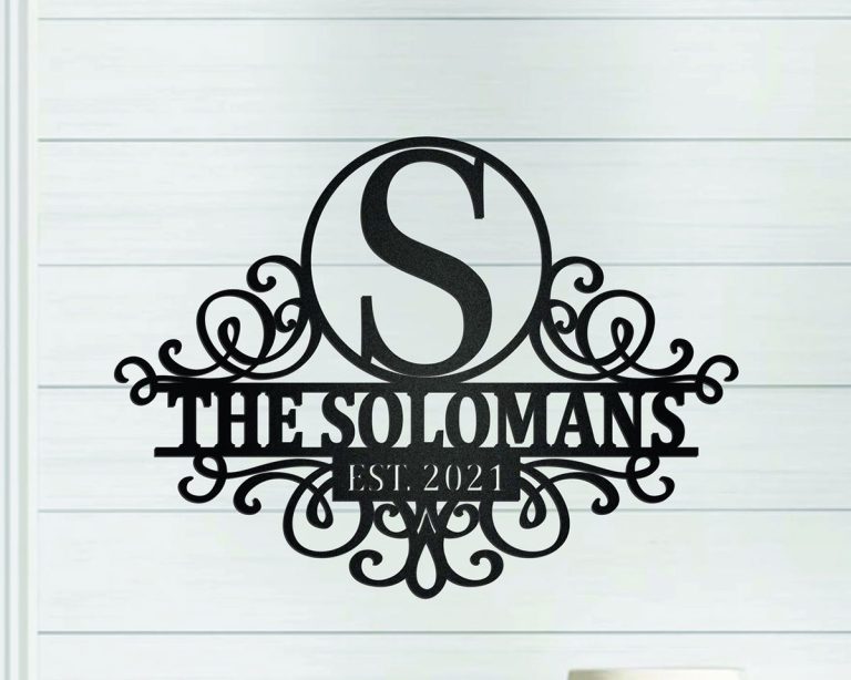 Personalized Metal Name Monogram Signs Letters Indoor Outdoor TMS180 ...