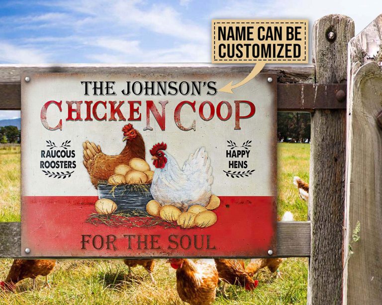 Personalized Chicken Coop Sign Metal Chicken Sign Indoor Outdoor Made ...