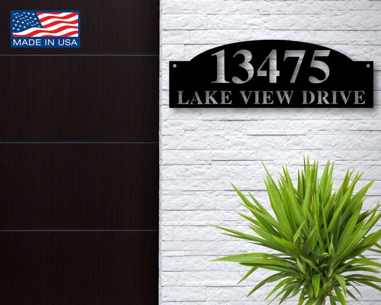 Personalized Metal Address Sign House Number Sign Indoor Outdoor TMS615 ...