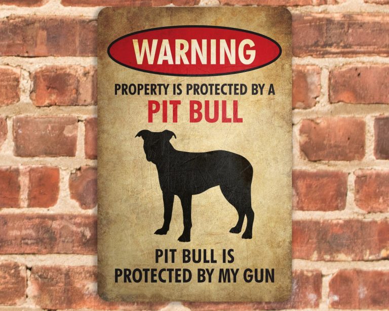 Beware Of Dog Metal Sign – Tom Pham Designs