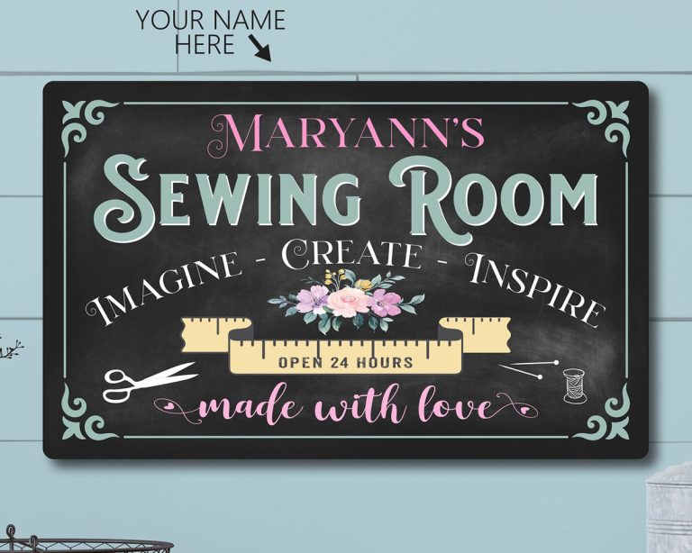Personalized Sewing Room Signs Indoor Outdoor Made in the USA TMS545 ...