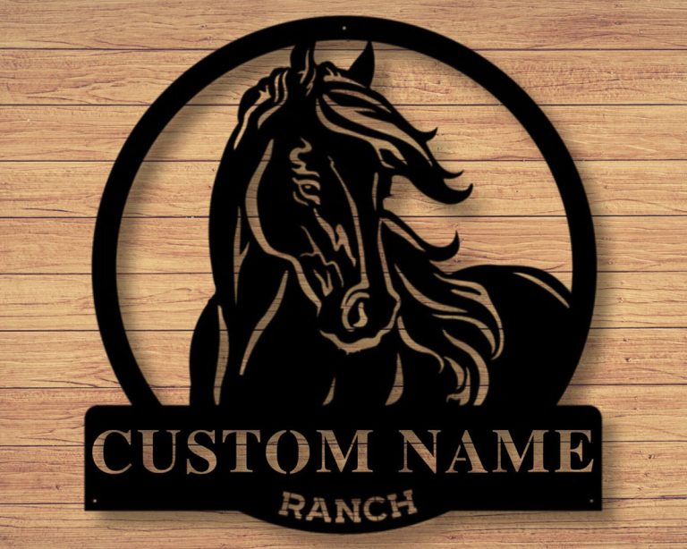 Personalized Horse Metal Sign Indoor Outdoor TMS646 – Tom Pham Designs