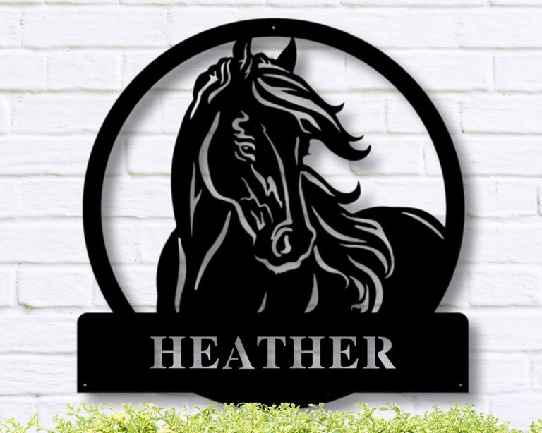 Personalized Horse Metal Sign Indoor Outdoor TMS650 – Tom Pham Designs