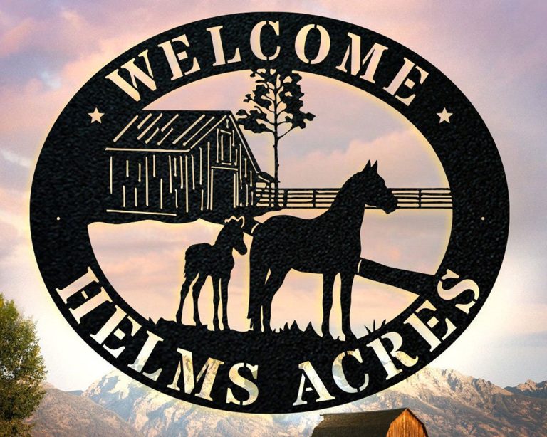 Personalized Horse Metal Sign Indoor Outdoor TMS650 – Tom Pham Designs