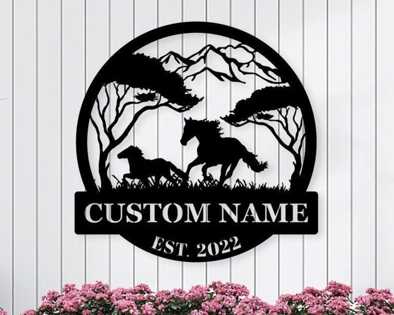 Personalized Horse Metal Sign Indoor Outdoor TMS646 – Tom Pham Designs