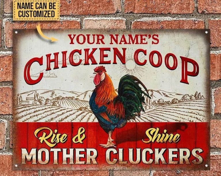 Personalized Chicken Coop Sign Metal Chicken Sign Indoor Outdoor Made ...