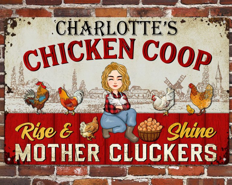 Personalized Chicken Coop Sign Metal Chicken Sign Indoor Outdoor Made ...