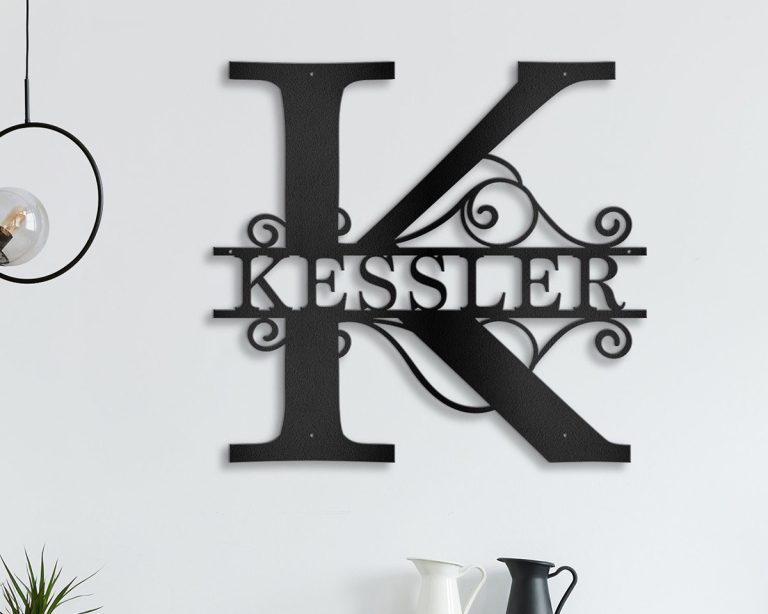 Personalized Metal Name Monogram Signs Letters Indoor Outdoor TMS796 ...
