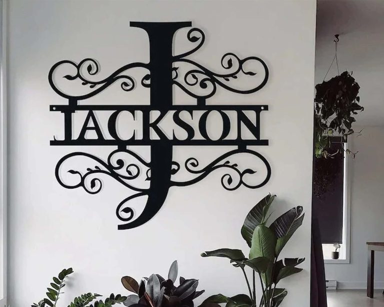 Personalized Metal Name Monogram Signs Letters Indoor Outdoor TMS800 ...