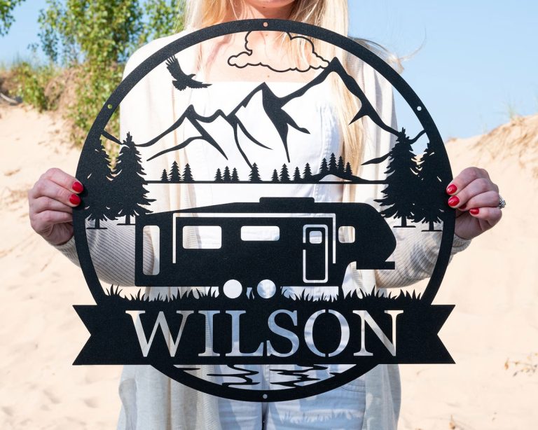 Camping Metal Sign – Tom Pham Designs