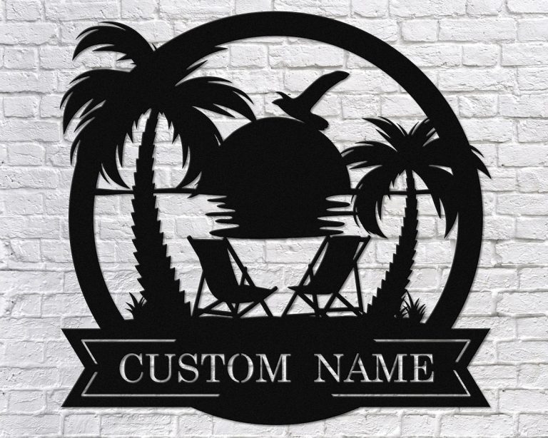 Metal Beach Sign – Tom Pham Designs