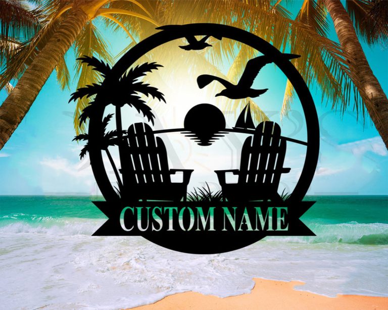 Metal Beach Sign – Tom Pham Designs