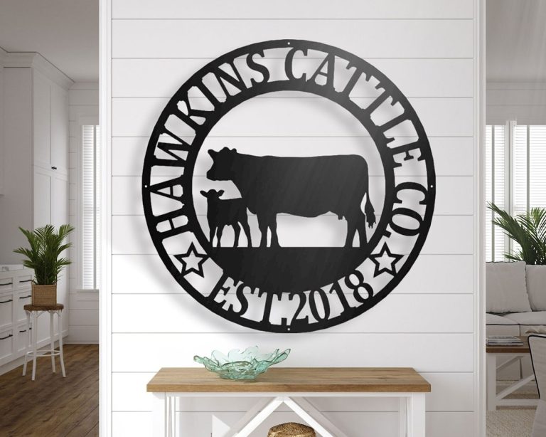 Metal Cow Sign – Tom Pham Designs