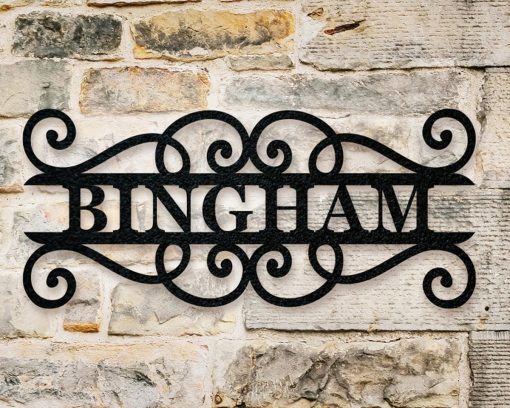 Personalized Metal Name Monogram Signs Indoor Outdoor TMS1562 – Tom ...