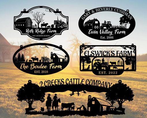Personalized Metal Farm Signs Farmhouse Outdoor TMS1593 – Tom Pham Designs